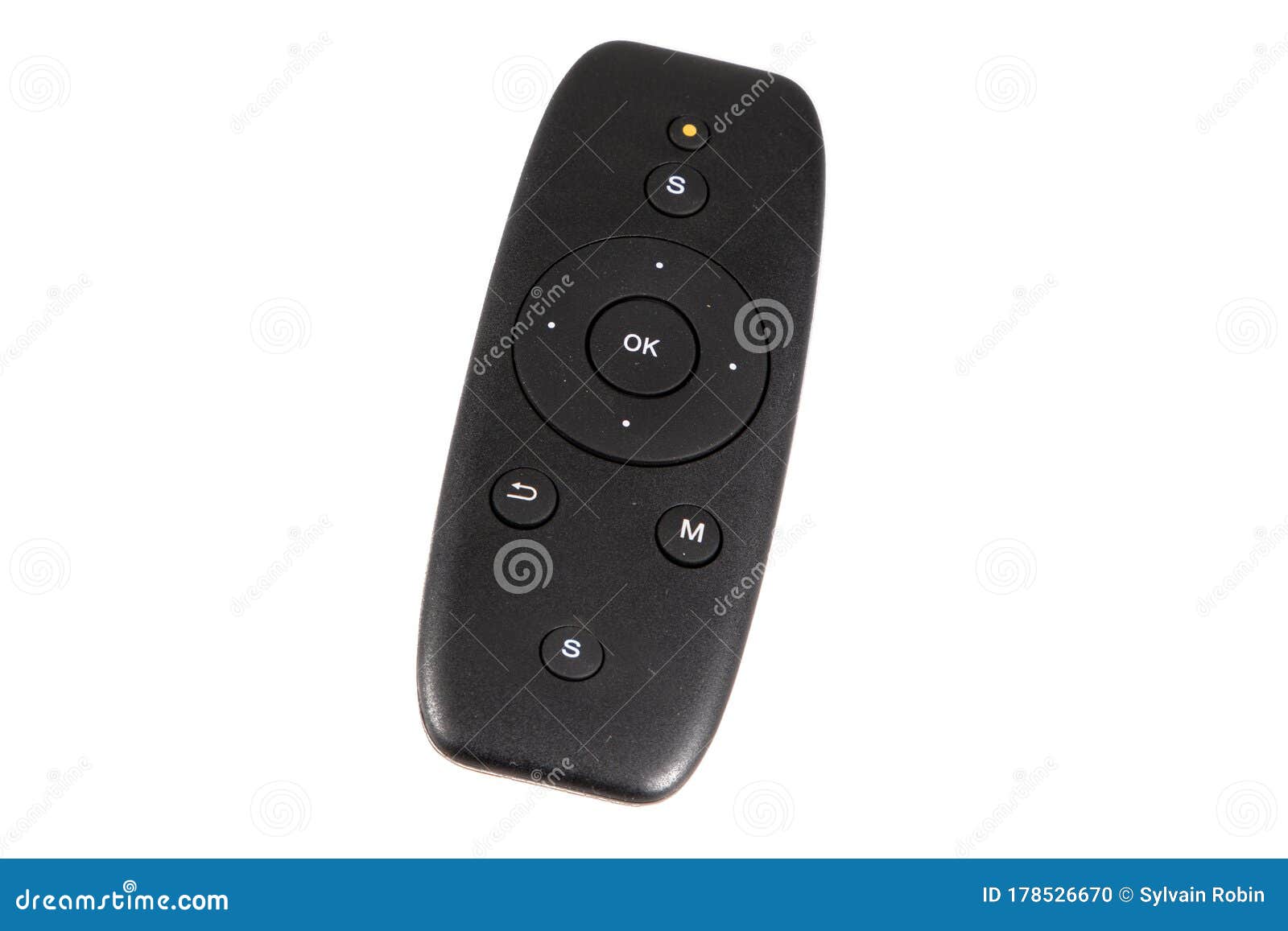 Remote Black Simple Control for Equipment Television on White ...