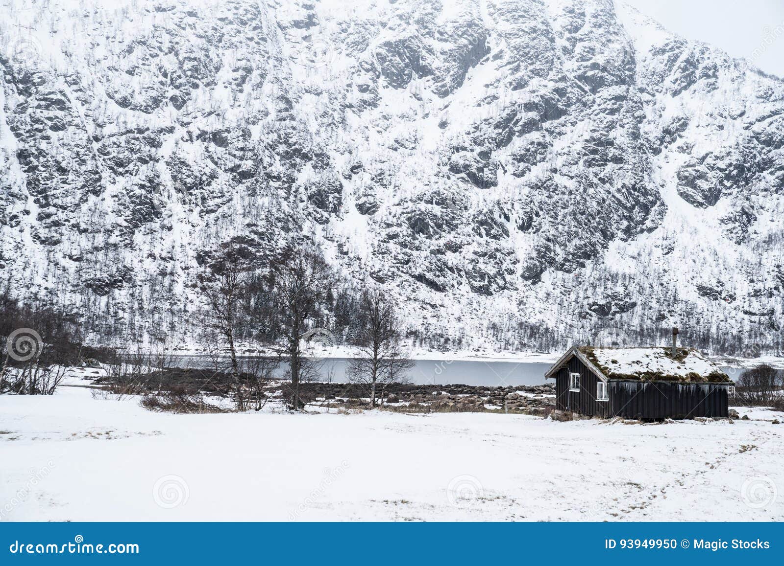 Remote Cabin stock photo. Image of europe, cabin, landscape - 93949950