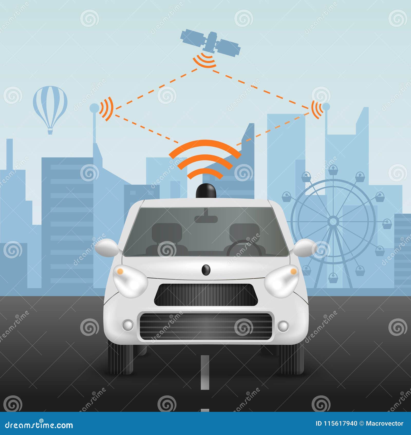 Remote Car Concept Background Stock Vector - Illustration of ...