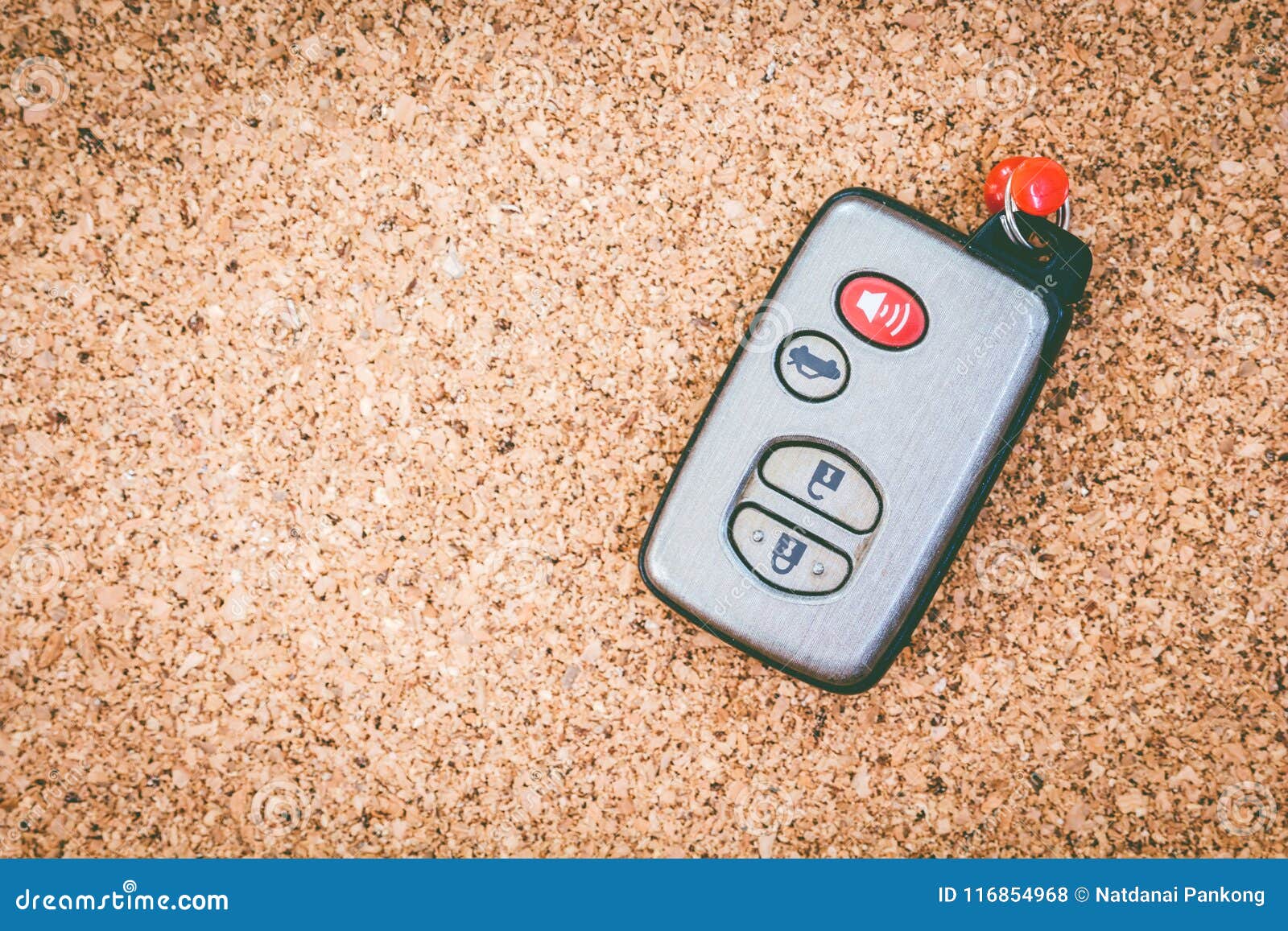 Remote Car Key on Cork Board Stock Photo - Image of horizontal, vehicle ...