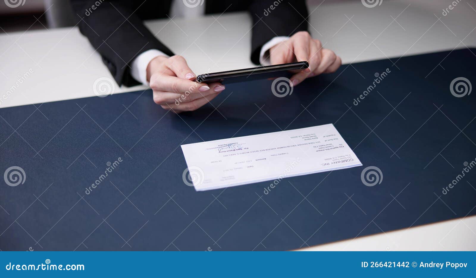 Remote Check Deposit stock photo. Image of money, fast - 266421442