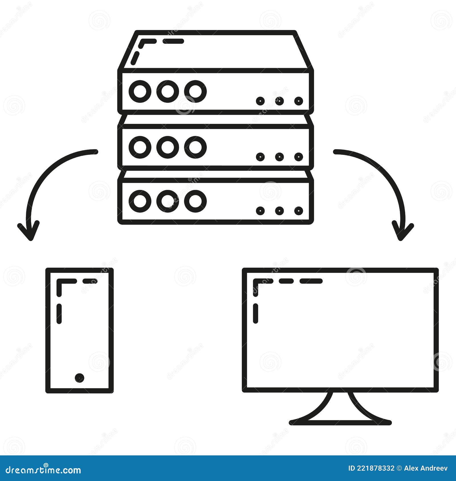 Remote Computer Server Data Exchange Cloud Icon Protect Database ...