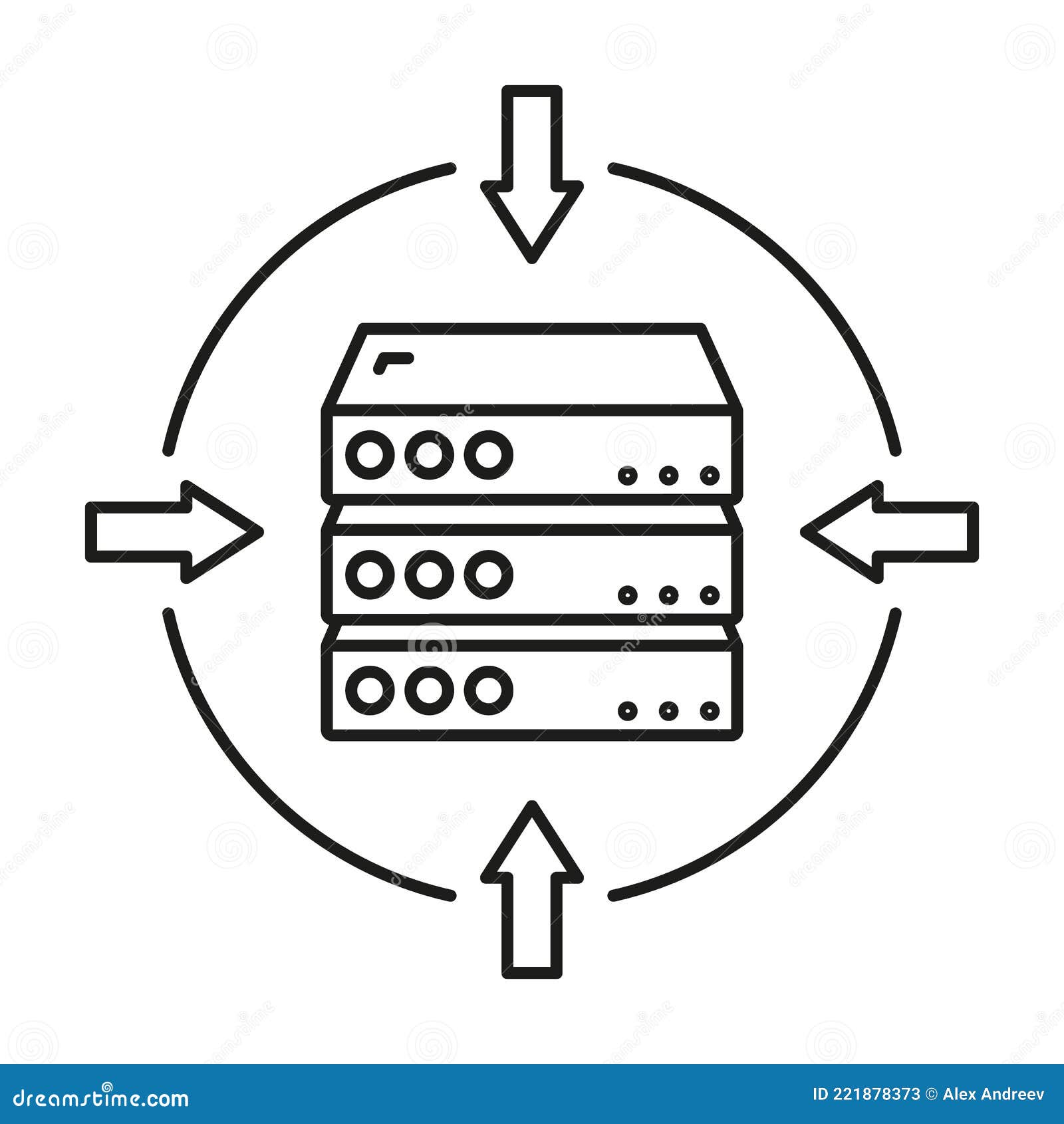 Remote Computer Server Data Exchange Cloud Icon Protect Database ...