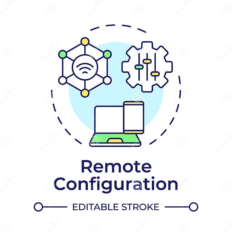 Remote Configuration Multi Color Concept Icon Stock Illustration ...