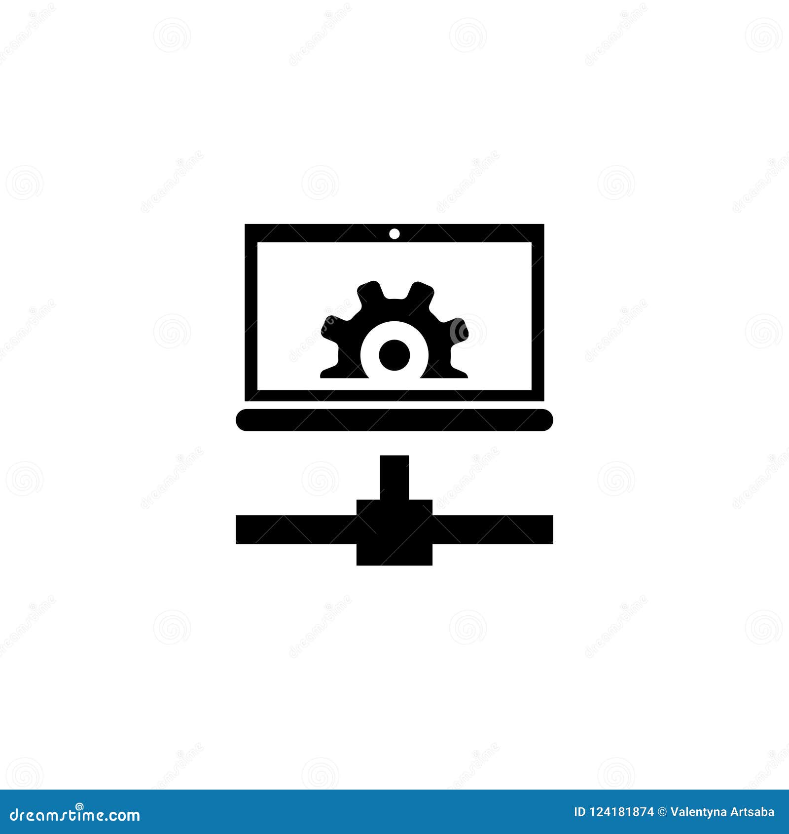 Remote Configuration, Settings Laptop Flat Vector Icon Stock Vector ... Remote Configuration, Settings Laptop Flat Vector Icon Stock Vector ...