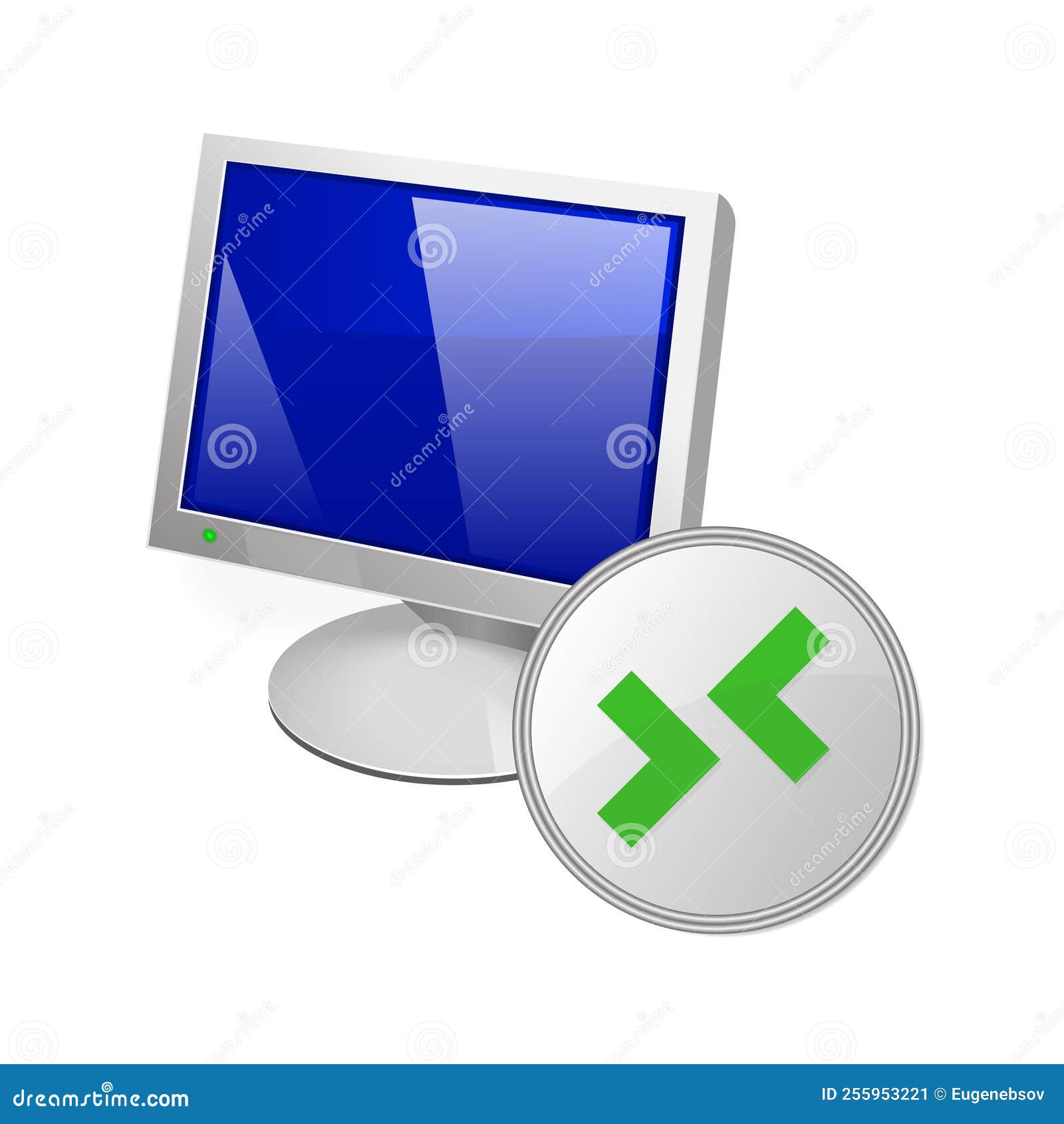 Remote Connection Icon Volumetric Monitor Icon for Personal Computer ...