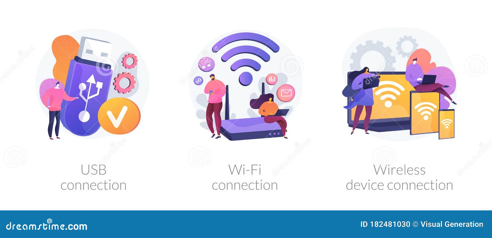 Remote Connection Vector Concept Metaphors. Stock Vector - Illustration ...