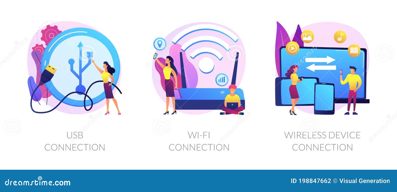 Remote Connection Vector Concept Metaphors. Stock Vector - Illustration ...