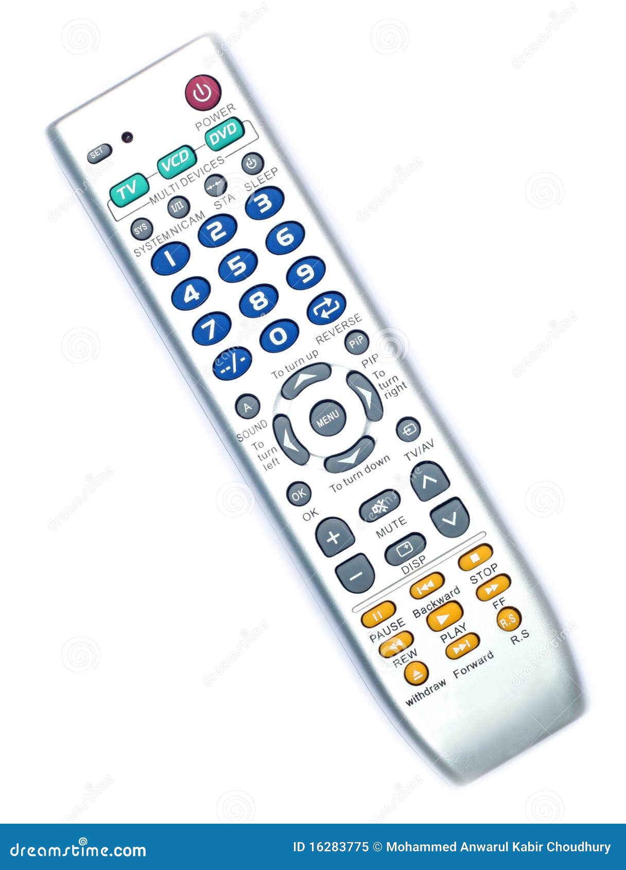 Remote control stock image. Image of silver, channel - 16283775