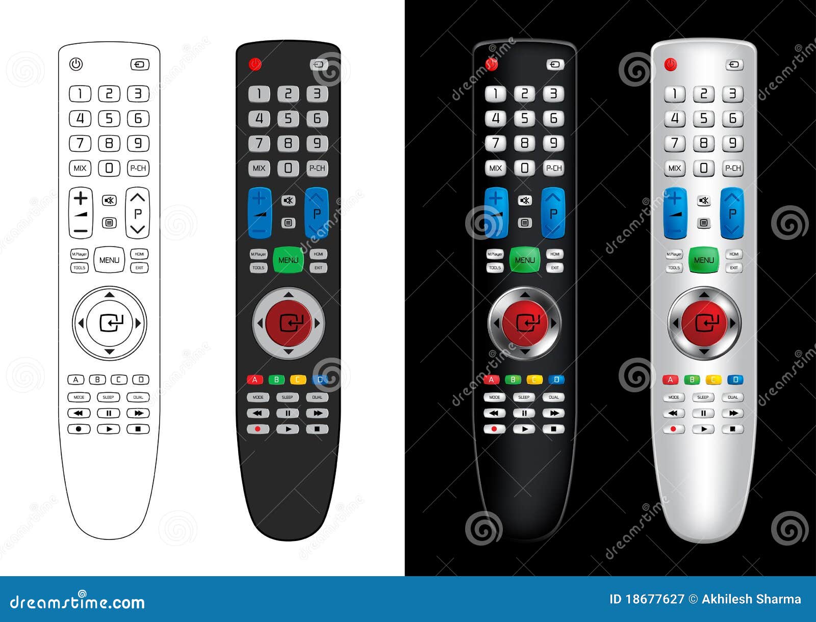 Remote Control stock vector. Illustration of equipment - 18677627