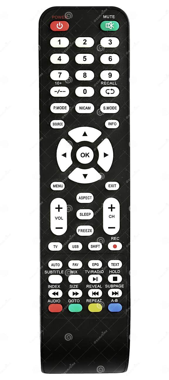 Tv Remote Controller, Remote Control Device, Isolated White Background ...