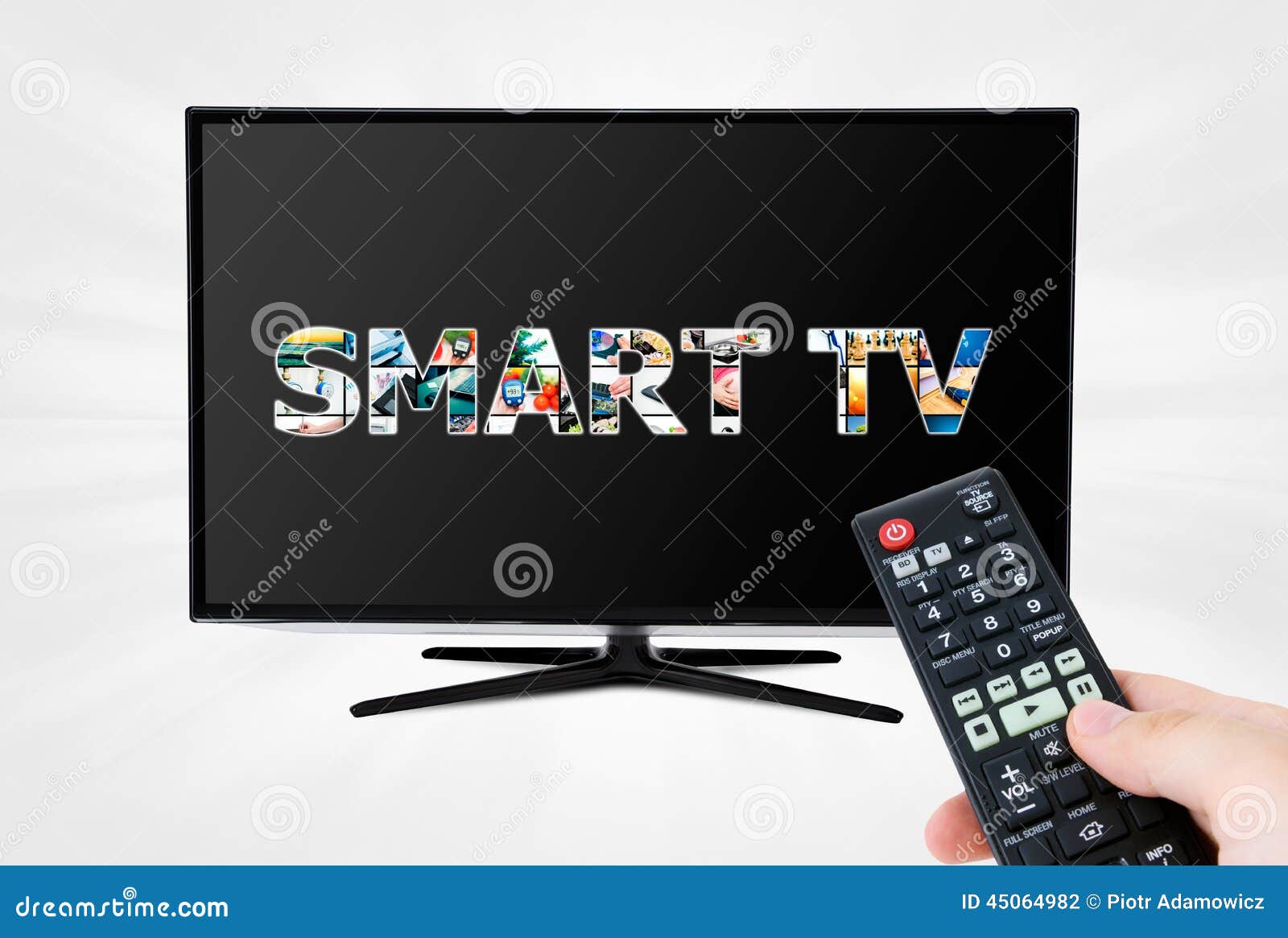 Remote Control Aiming Modern Smart TV Device Stock Photo - Image of ...