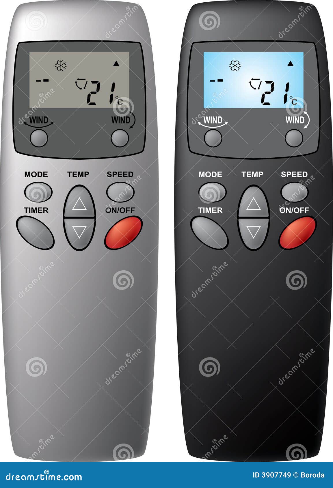 Remote Control Air Conditioner Stock Vector - Illustration of ...