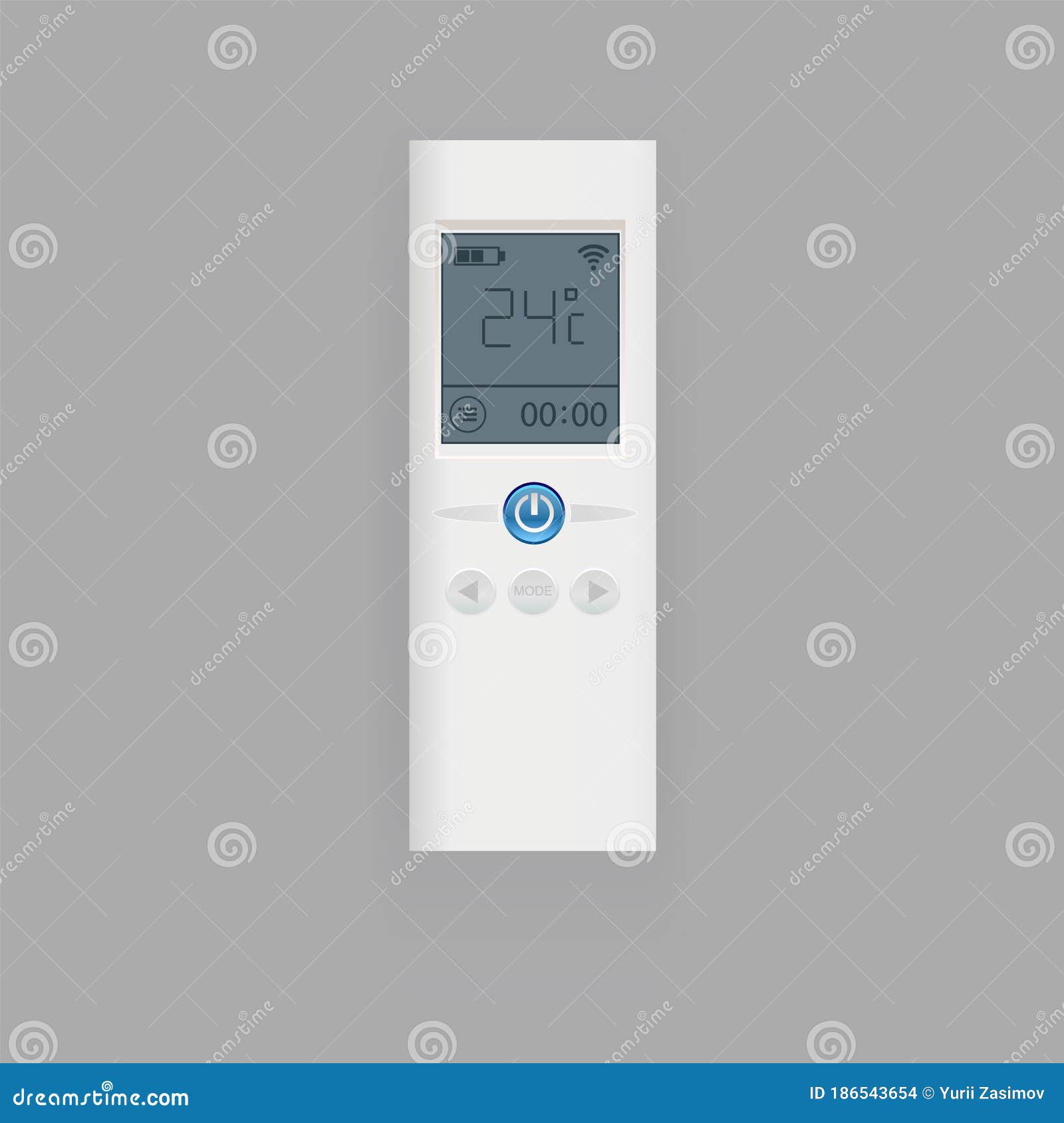 Remote Control of Air Conditioner Vector Illustration, Flat Realistic ...