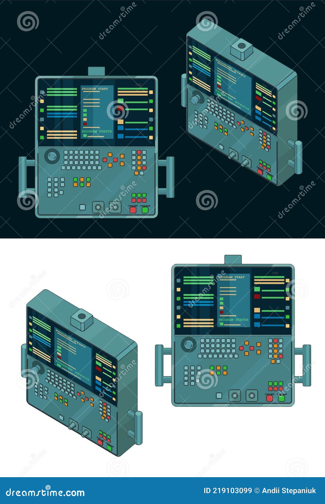 Remote Control for Automated Plant Lines and Industrial Robots Stock ...