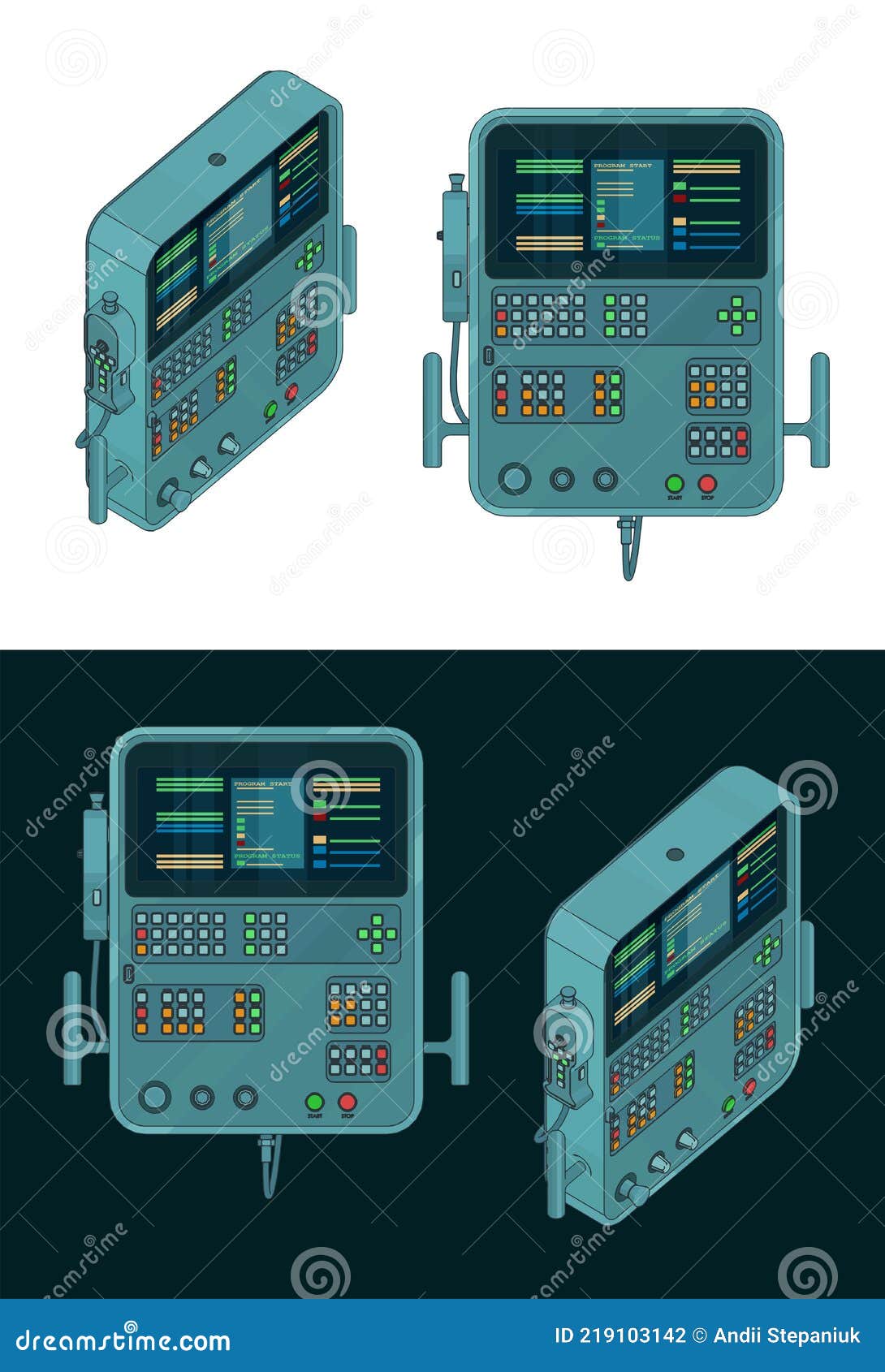Automated Plant Seeding Icons Set Vector Neon | CartoonDealer.com ...