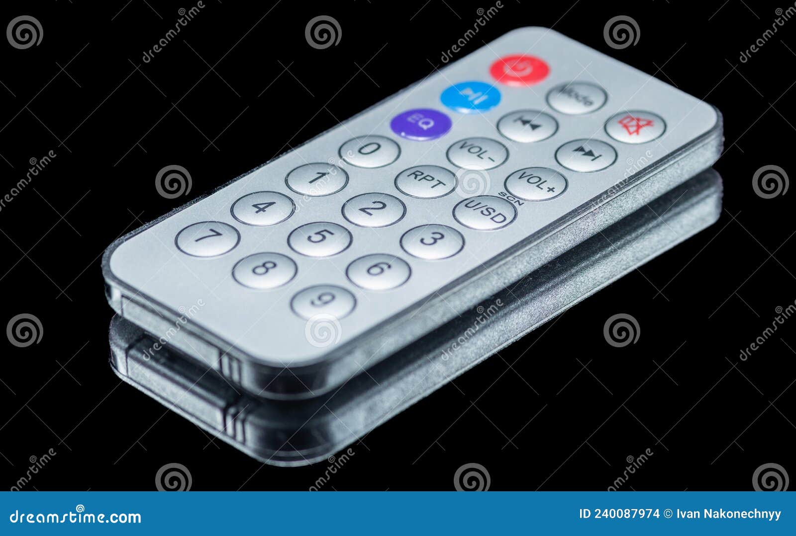 Remote Control on a Black Background. Stock Photo - Image of ...