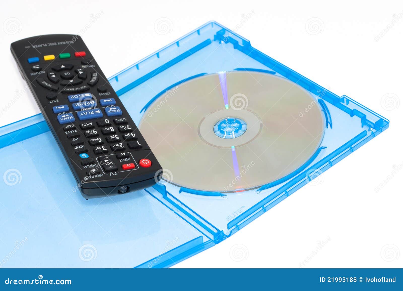 Remote Control with Blu-ray Disc Movie Stock Photo - Image of player ...