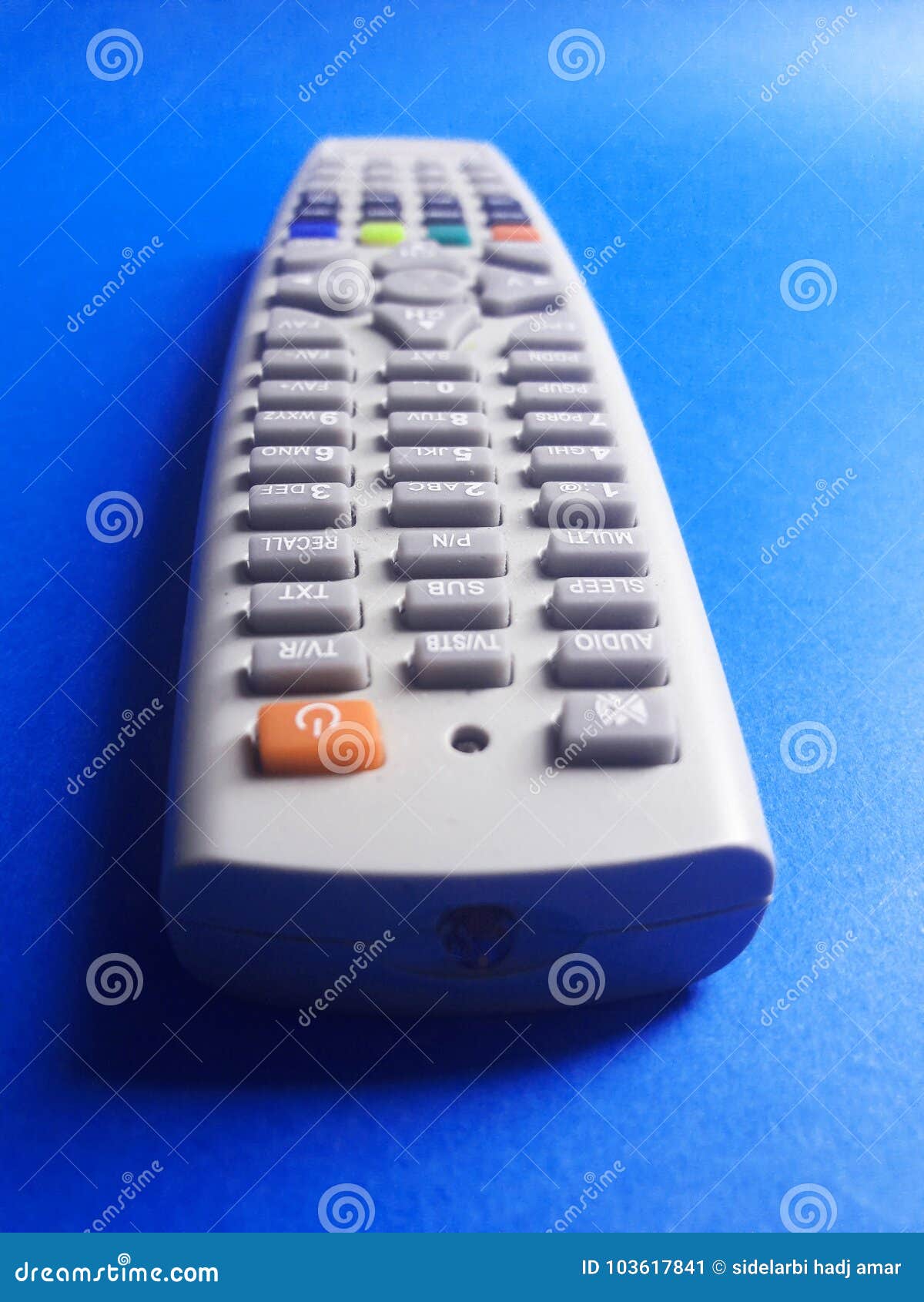 Remote Control in Blue Background Stock Image - Image of electrical ...