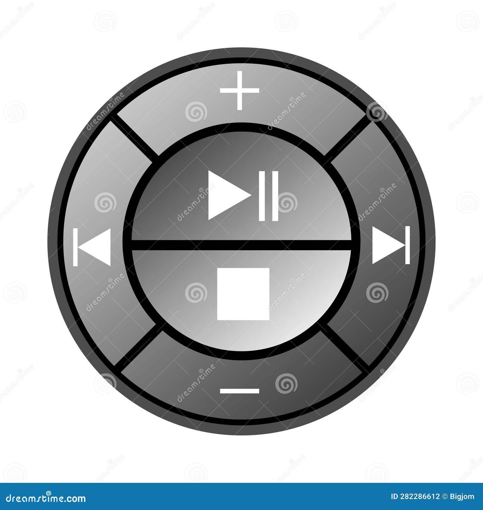 Remote Control Buttons on a White Background Stock Vector ...