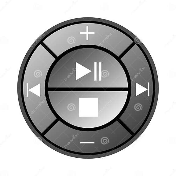 Remote Control Buttons on a White Background Stock Vector ...