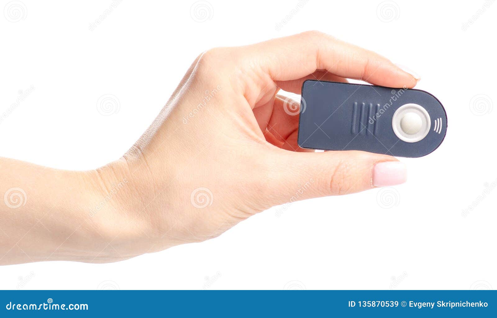 Remote Control for the Camera in Hand O Stock Image - Image of modern ...