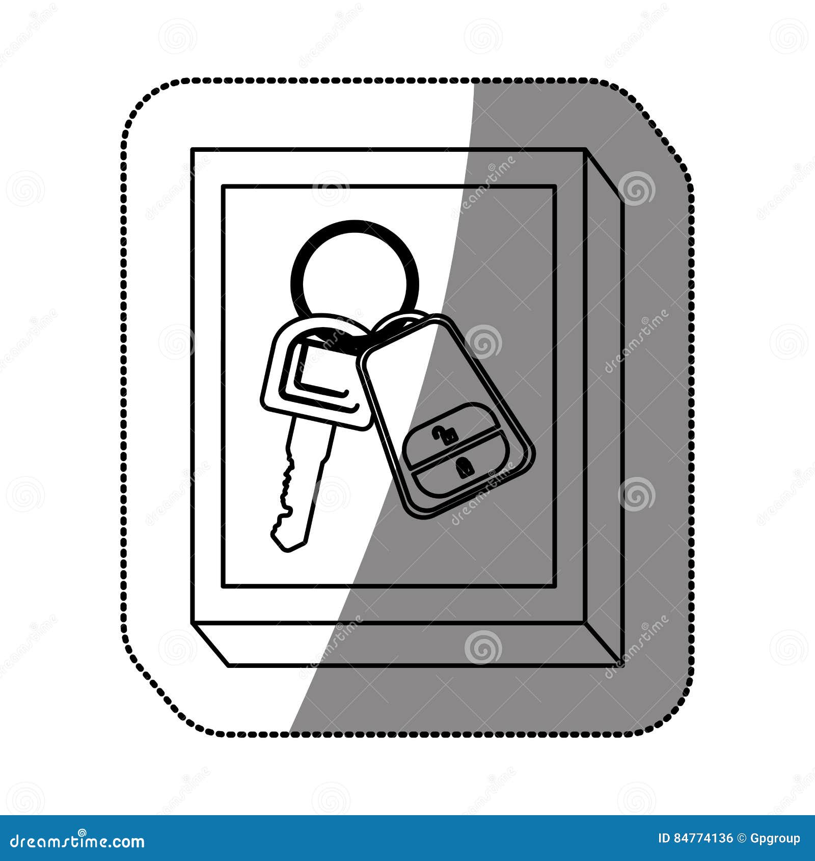 Remote control car key stock vector. Illustration of unlock - 84774136