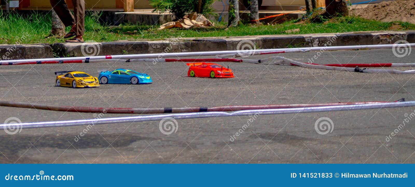 Remote Control Car Race Competition on Tarmac Circuit Stock Image ...