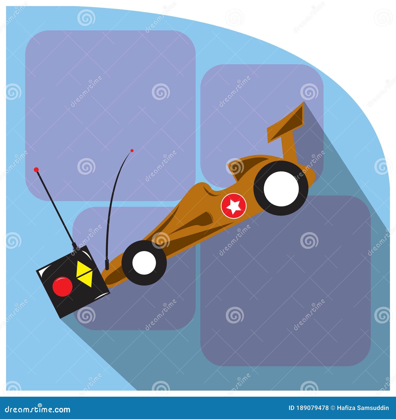 Remote Control Car. Vector Illustration Decorative Design Stock Vector ...