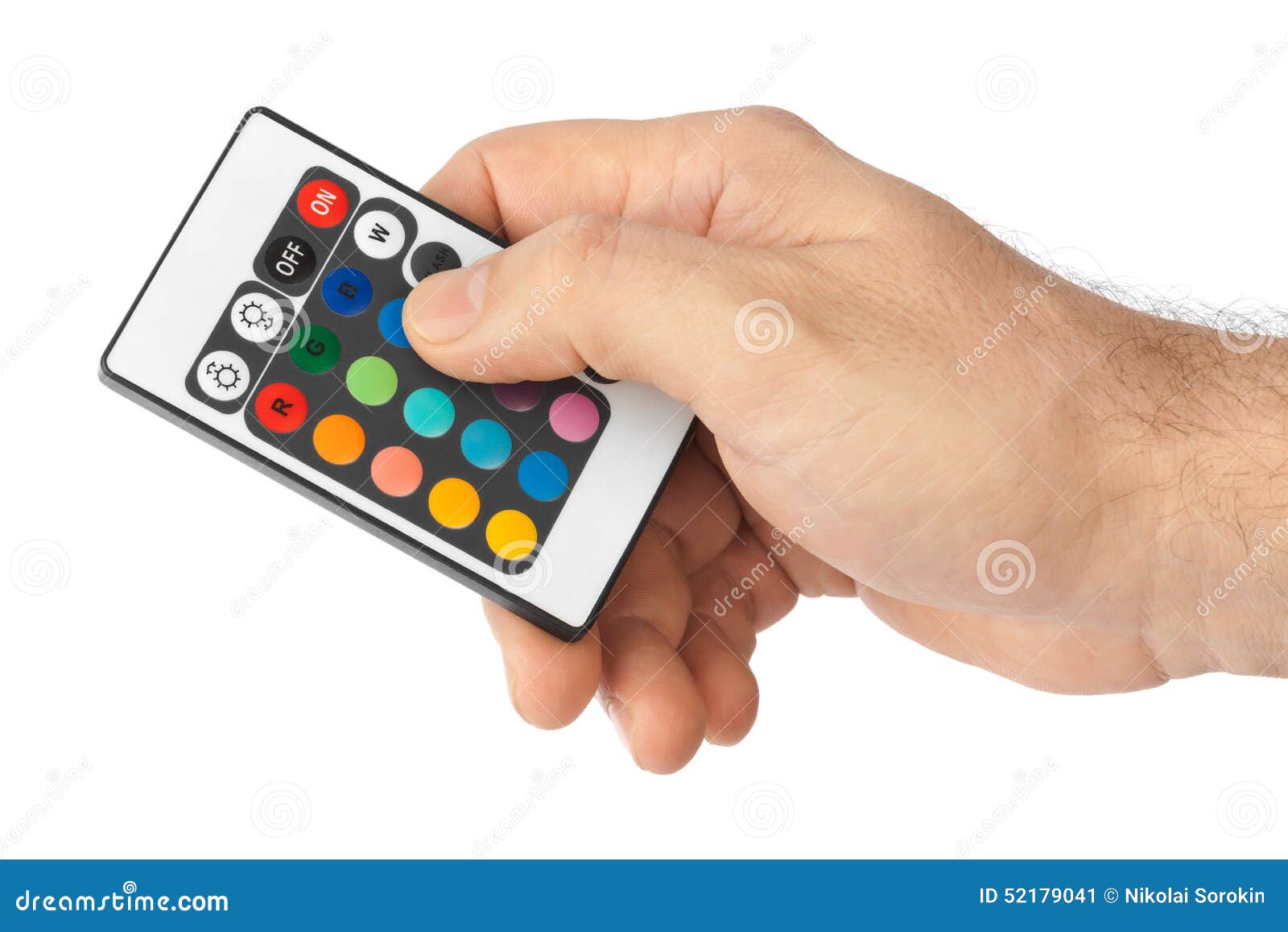 Remote Control for Change Colors in Hand Stock Image - Image of idea ...