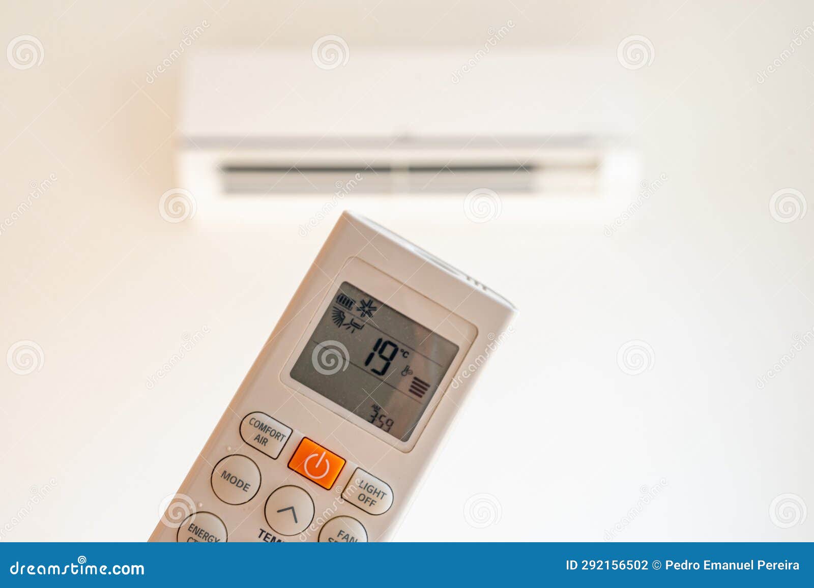 Remote Control Command for Air Conditioning To Be Handled Point To the ...