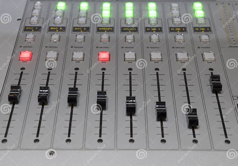 Remote Control Console for Vision Mixer Video Processor Stock Image ...