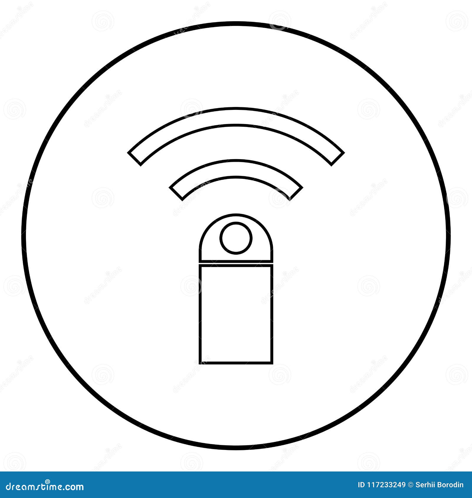 Remote Control Device Icon Black Color Vector Illustration Simple Image ...