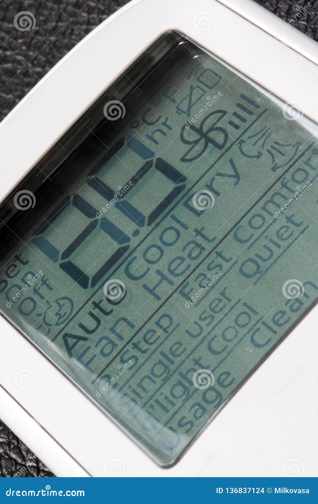 Remote Control with Display for Using Air Conditioner Stock Photo ...