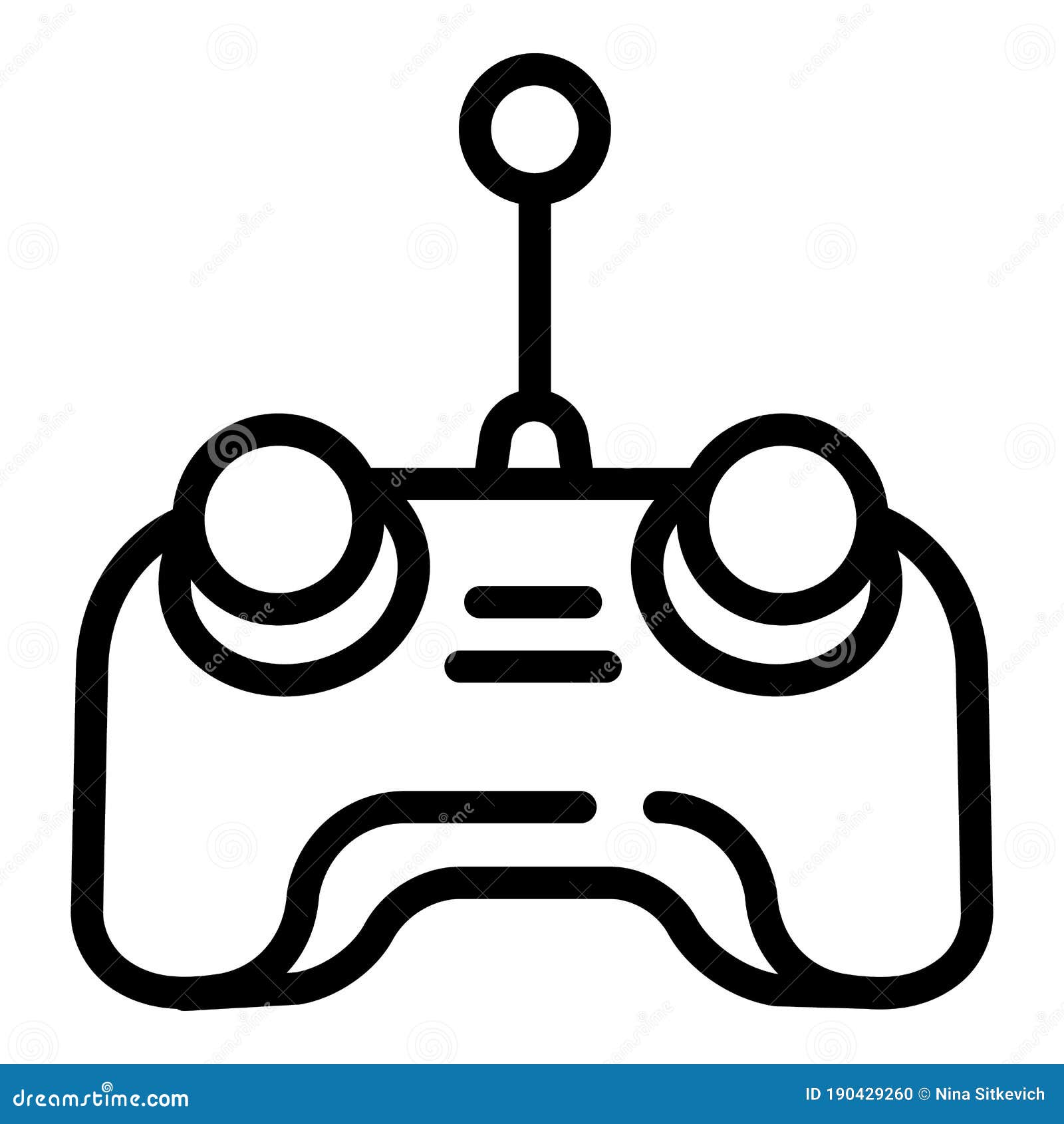 Remote Control Drone Icon, Outline Style Stock Vector - Illustration of ...