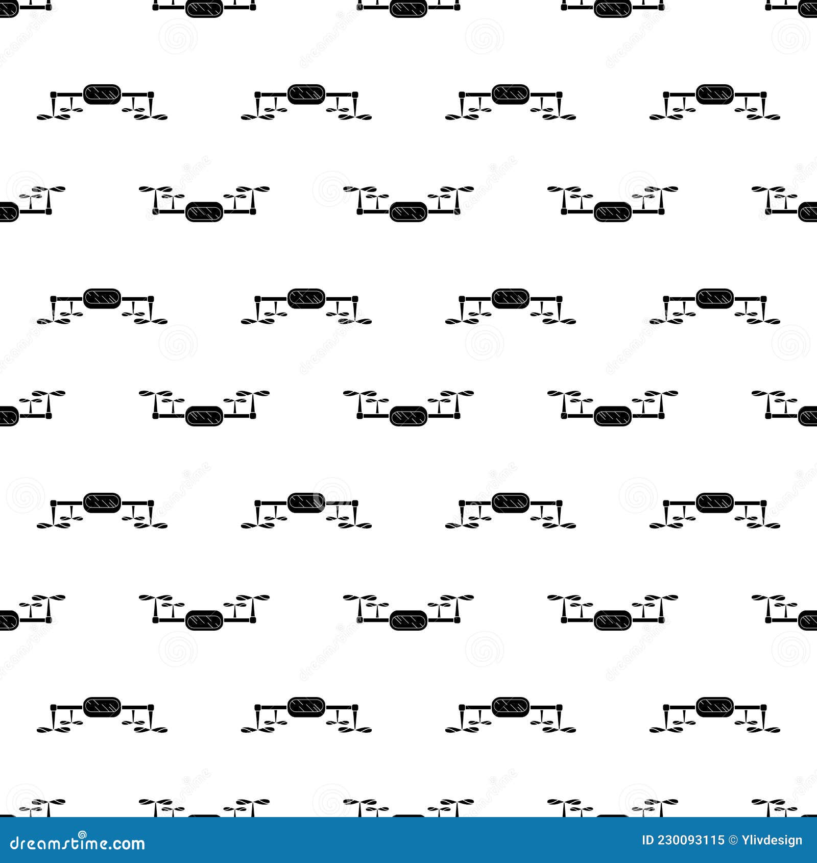 Remote Control Drone Pattern Seamless Vector Stock Vector ...