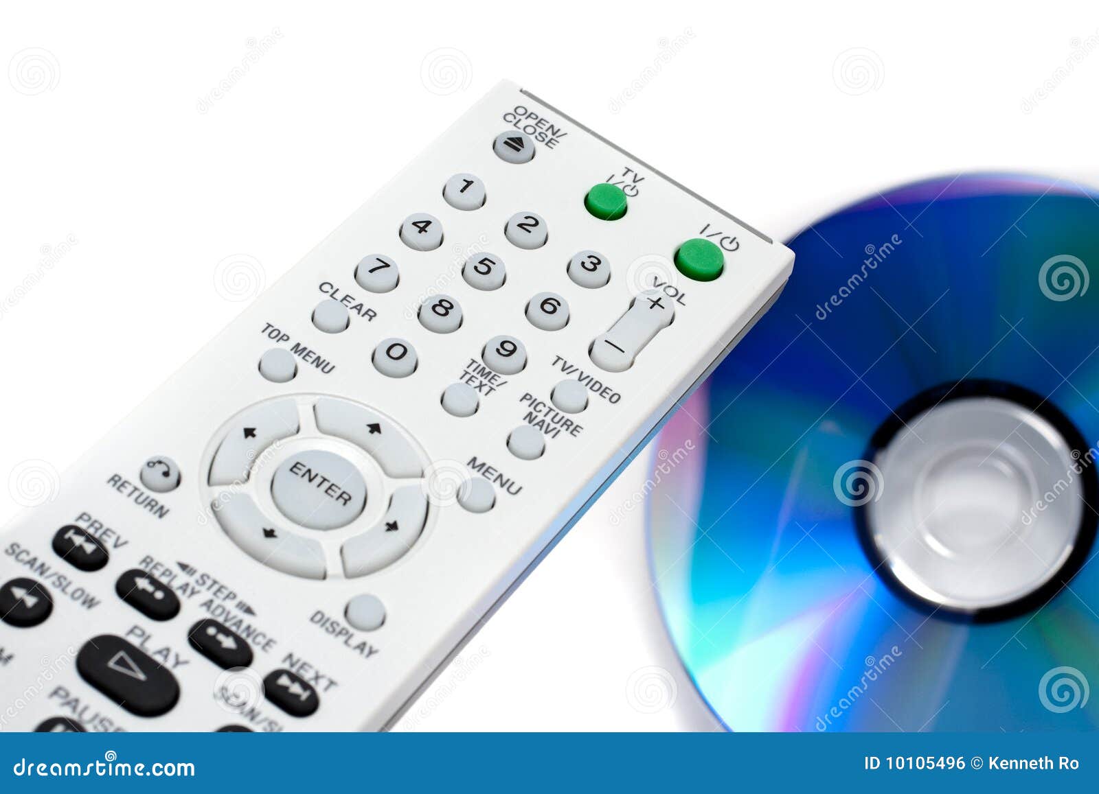 Remote Control and DVD Disk Stock Photo - Image of push, button: 10105496