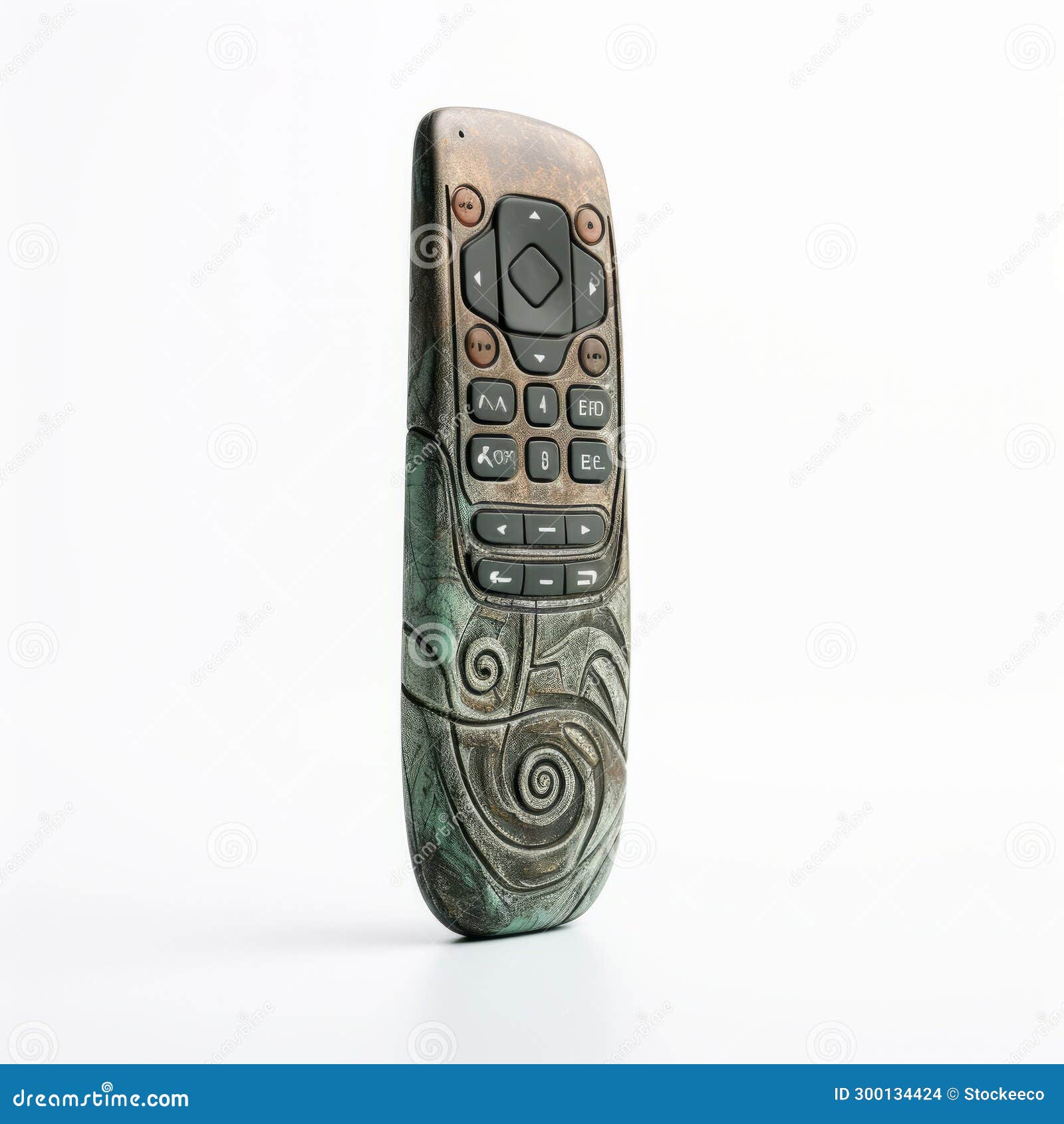 Oceanic Art Inspired Remote Control with Scrolling Design Stock ...