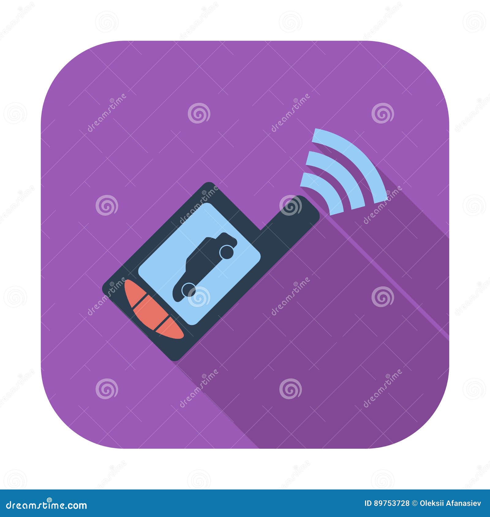 Remote control flat icon stock vector. Illustration of button - 89753728