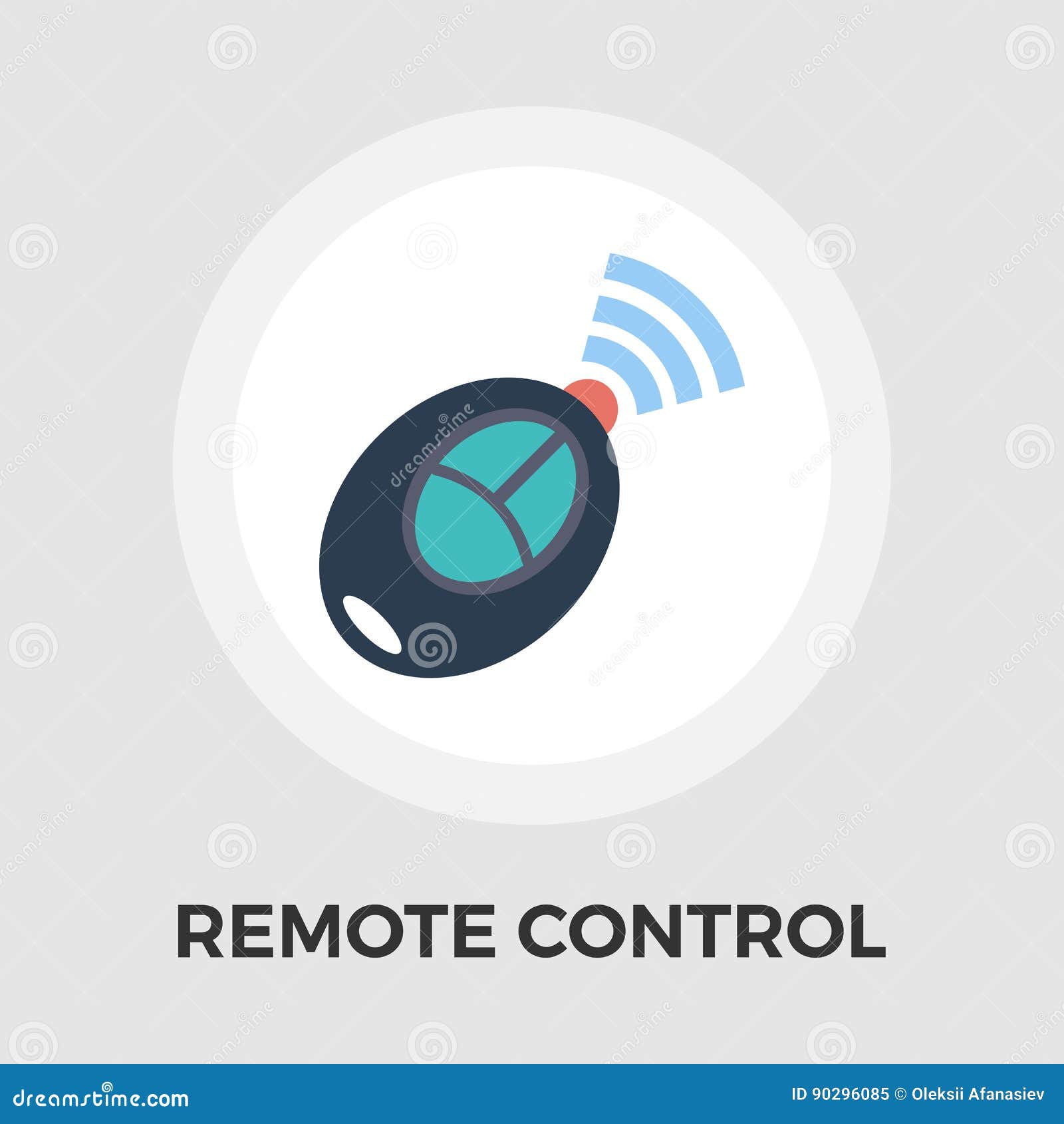 Remote control flat icon stock vector. Illustration of flat - 90296085