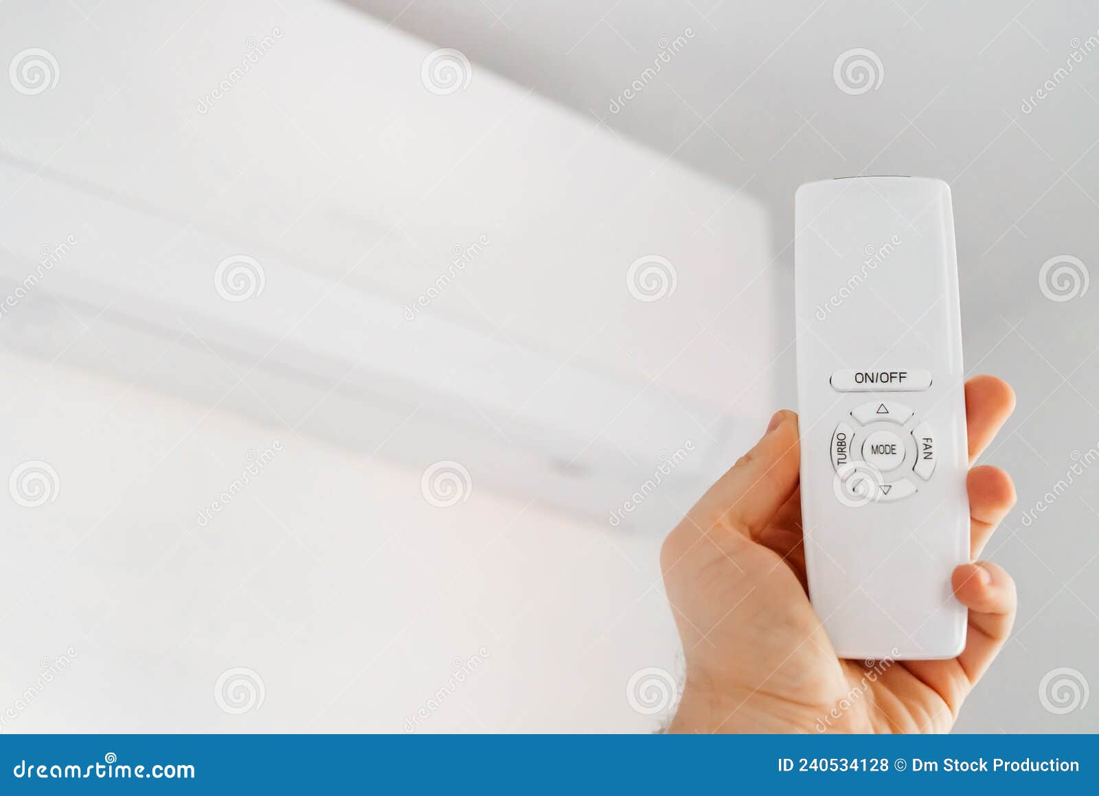 Remote Control in Front of the Air Conditioner. Stock Photo - Image of ...