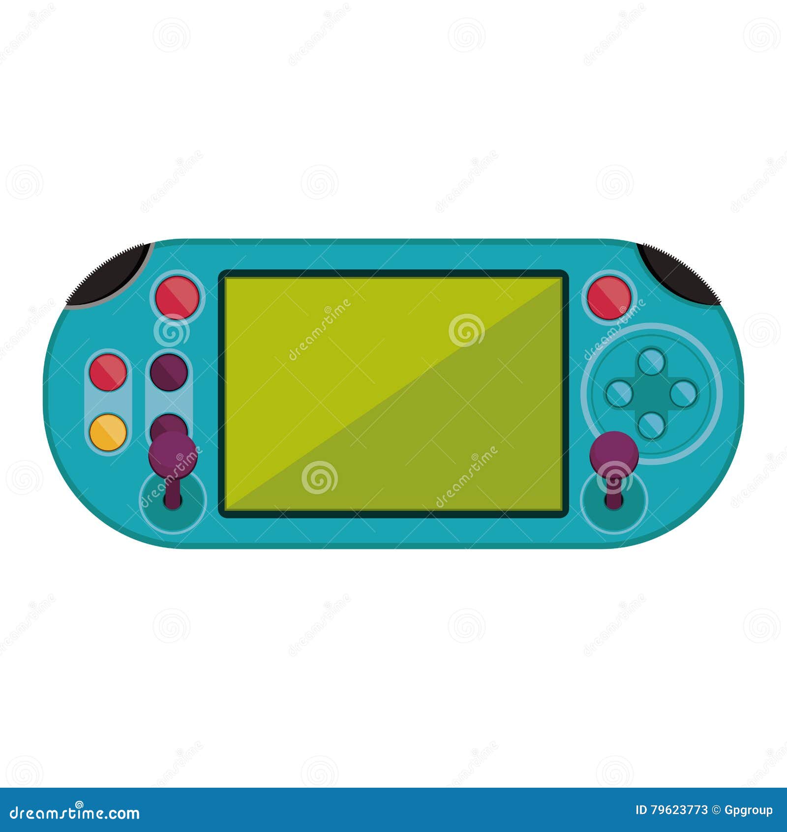 Remote Control for Games with Screen and Joystick Stock Vector ...