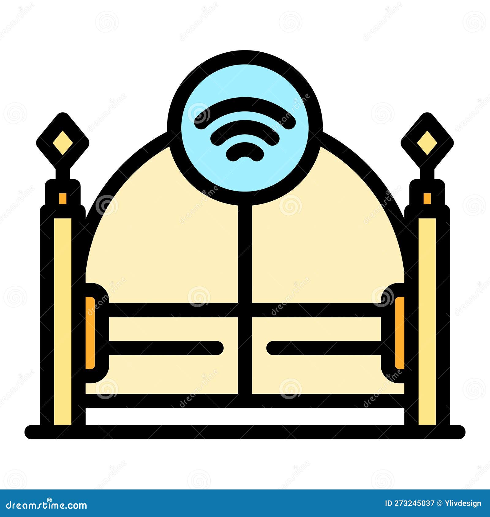 Remote Control Gate Icon Vector Flat Stock Illustration - Illustration ...