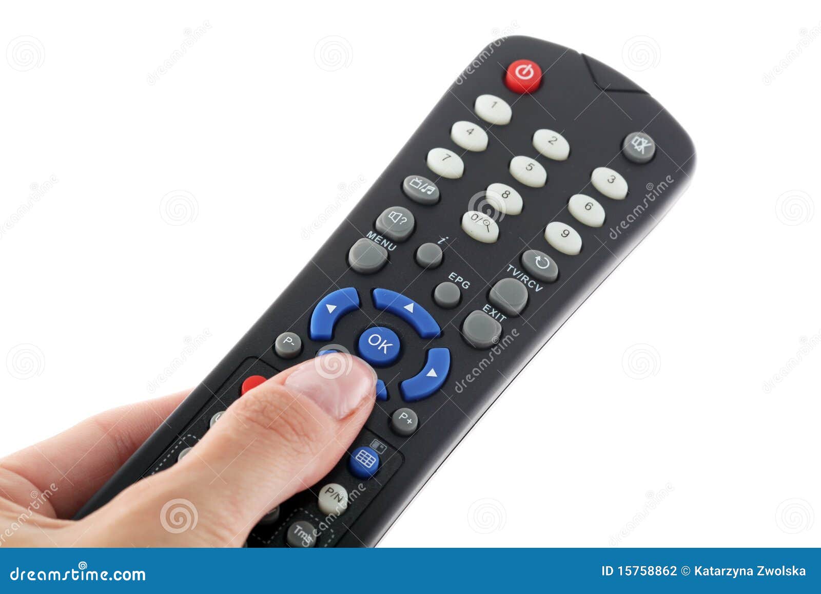 Remote control in hand stock photo. Image of holding - 15758862