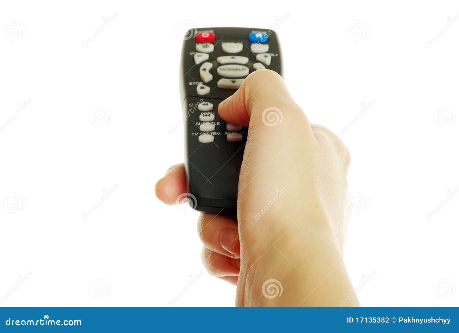 Remote control in hand stock photo. Image of button, background - 17135382