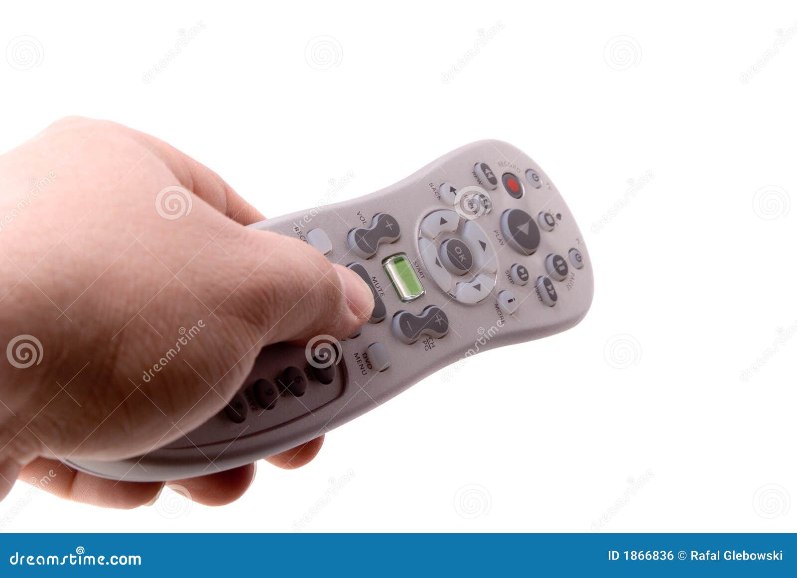Remote Control in Hand Isolated Stock Photo - Image of control ...
