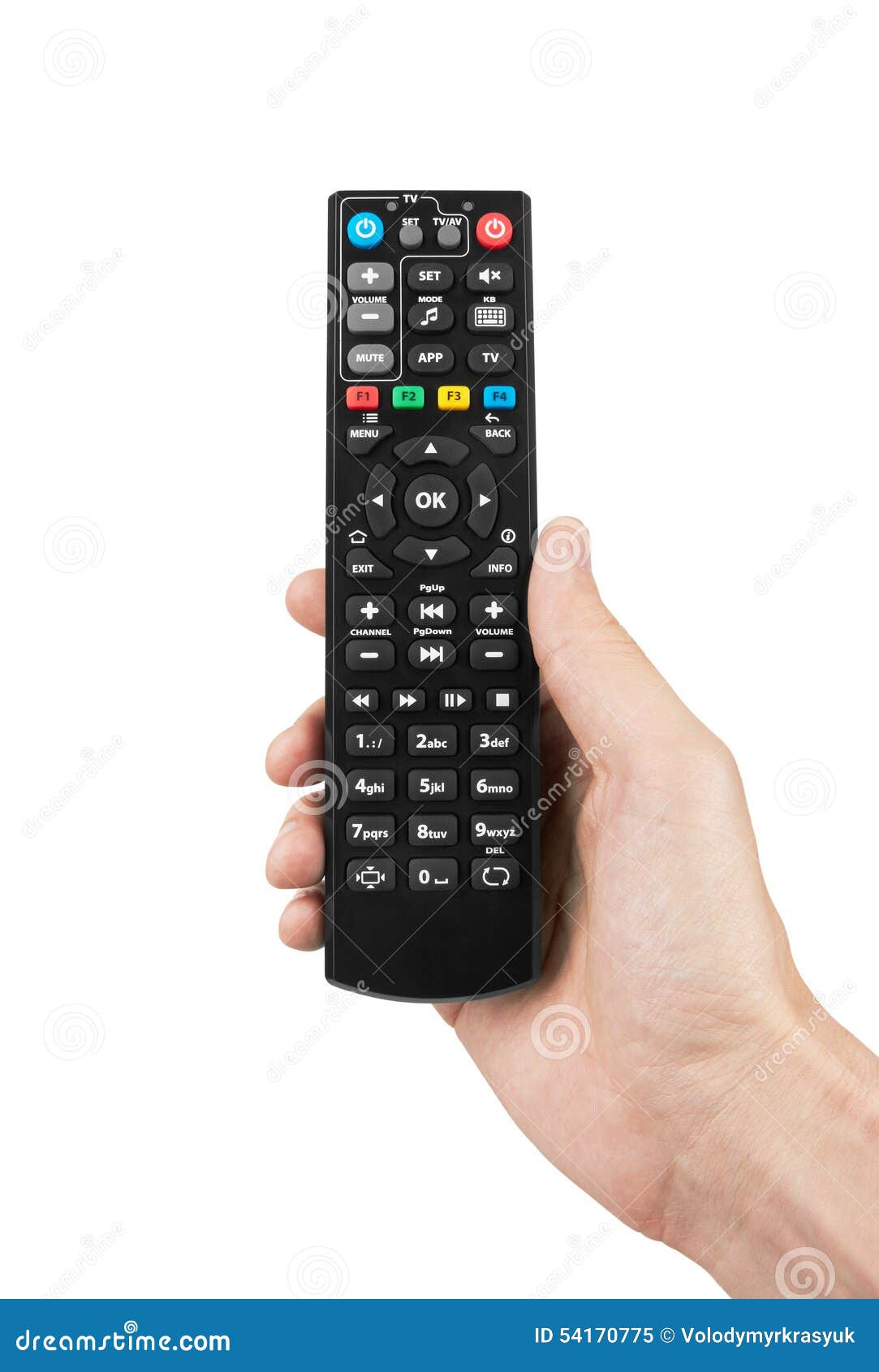 Remote control in hand stock image. Image of control - 54170775