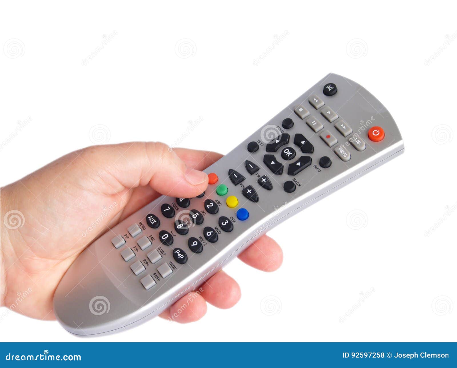 Remote control in hand stock photo. Image of outside - 92597258