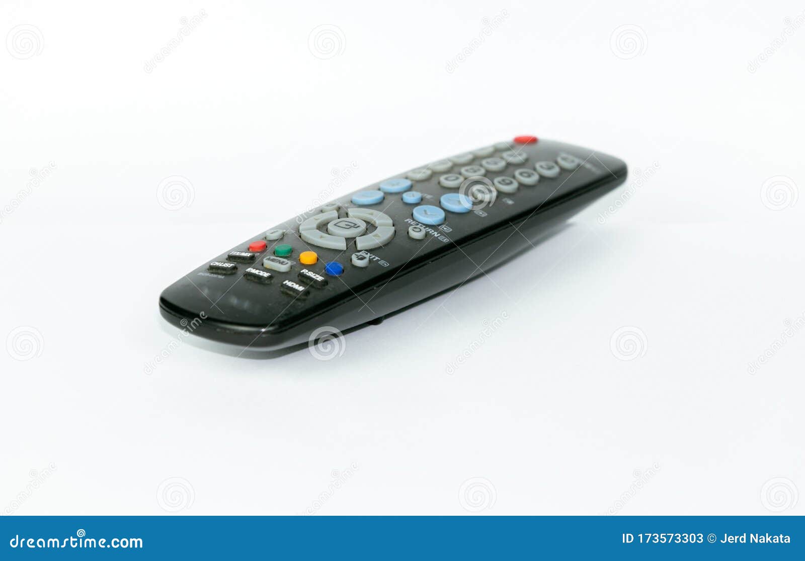 Remote Control Hold Up Isolated on White Background Stock Image - Image ...