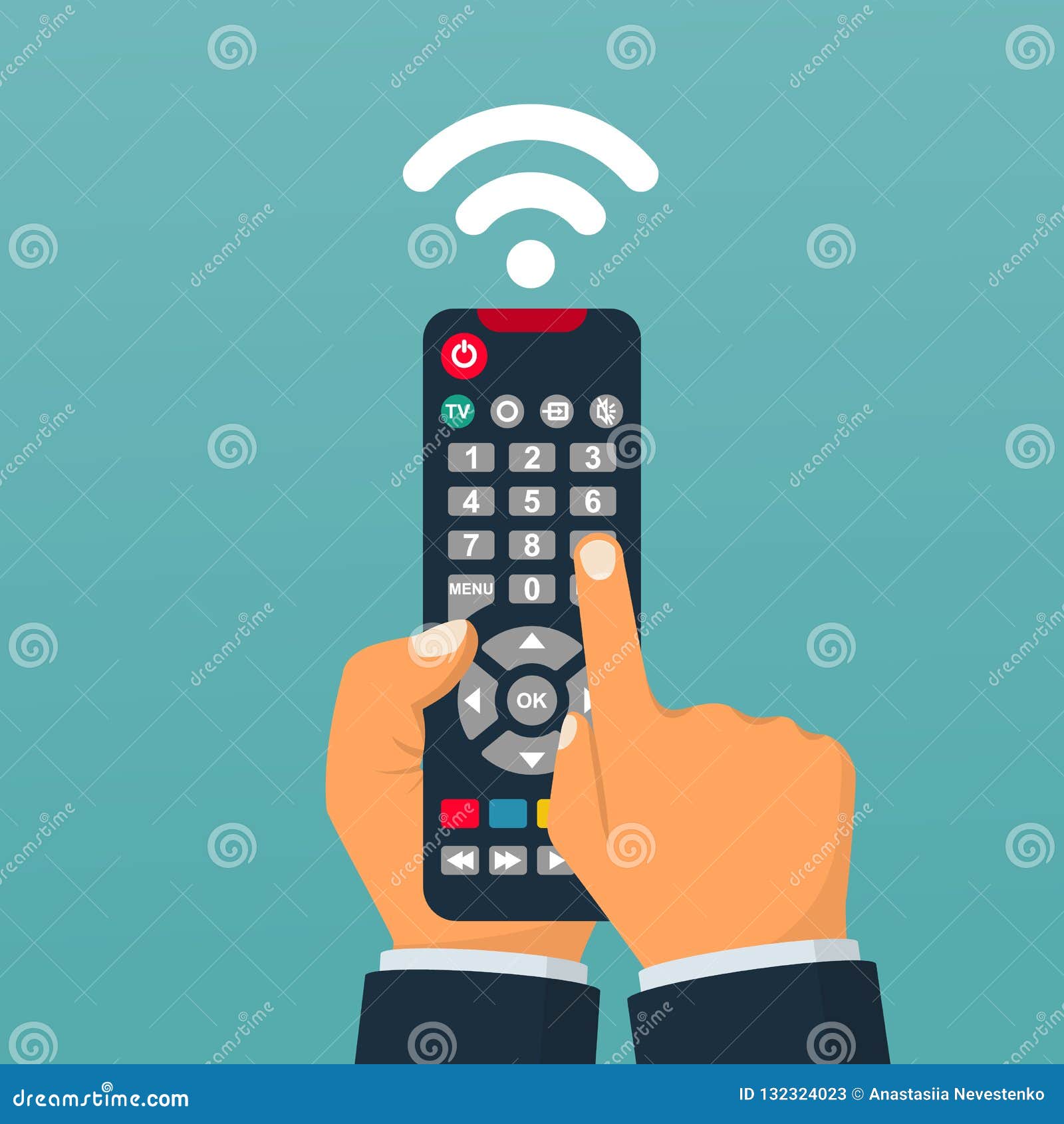 Remote Control Holding in Hand. Stock Vector - Illustration of digital ... Remote Control Holding in Hand. Stock Vector - Illustration of digital ...